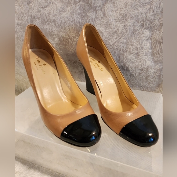 kate spade | Shoes | Kate Spade Patent Leather Cap Toe Wedge Size 5 ...